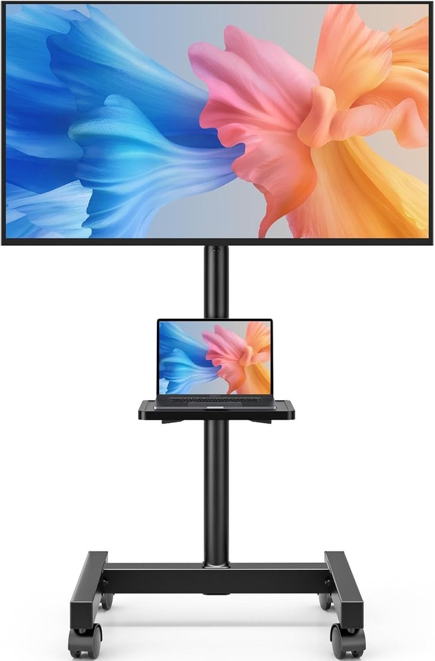 Mobile TV Stand 23-60 Inch LCD LED Flat/Curved Panel Screen TVs Rolling ...