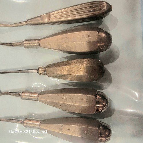 5 Pcs Curved Cryer Elevators Right Side Extraction Dental Instruments ...