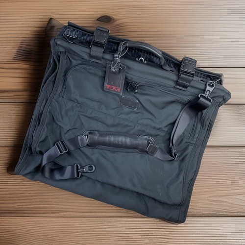 TUMI Alpha Garment Bag Black Carry On Walli Lock Bifold Travel Shoulder ...