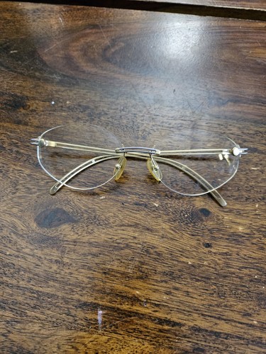 Vintage Christian DIOR Rimless Oval Gold & Silver 2895.45b FRAME ONLY ...
