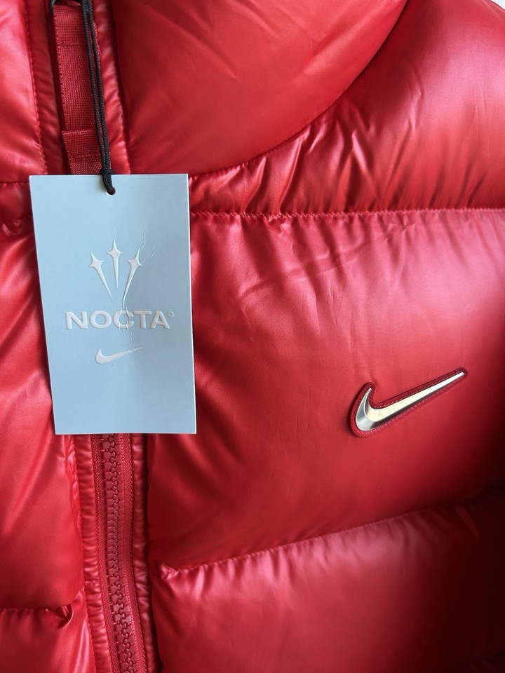 NWT Men’s Nike x NOCTA Sunset Red Puffer Jacket Drake CLB Full Zip $400 ...