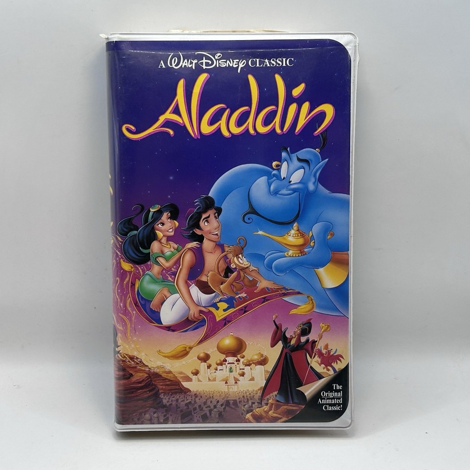 Aladdin VHS Disney Video Tape Black Diamond Classics VTG Clamshell ...