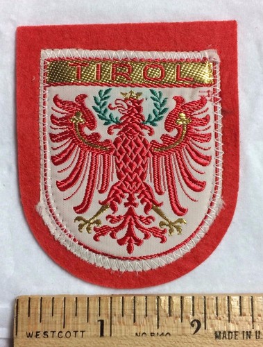 TIROL Tyrol Austria Osterreich Eagle Crest Souvenir Felt Patch Badge | eBay