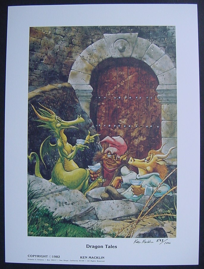 KEN MACKLIN Signed Limited Edition Art Print "DRAGON TALES" 1000 ...