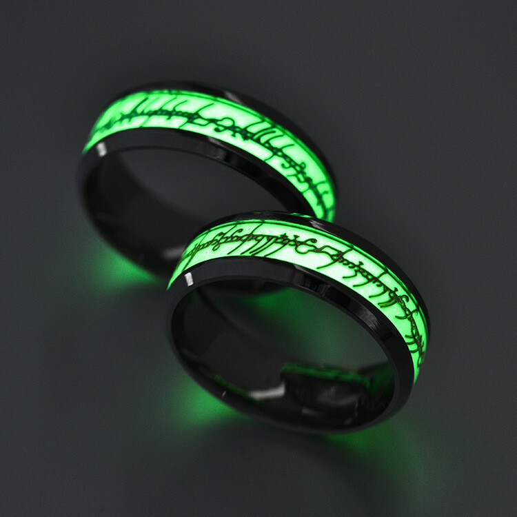 New EDC Fidget Fashion Luminous Fluorescent Ring Devil's Ring Metal ...