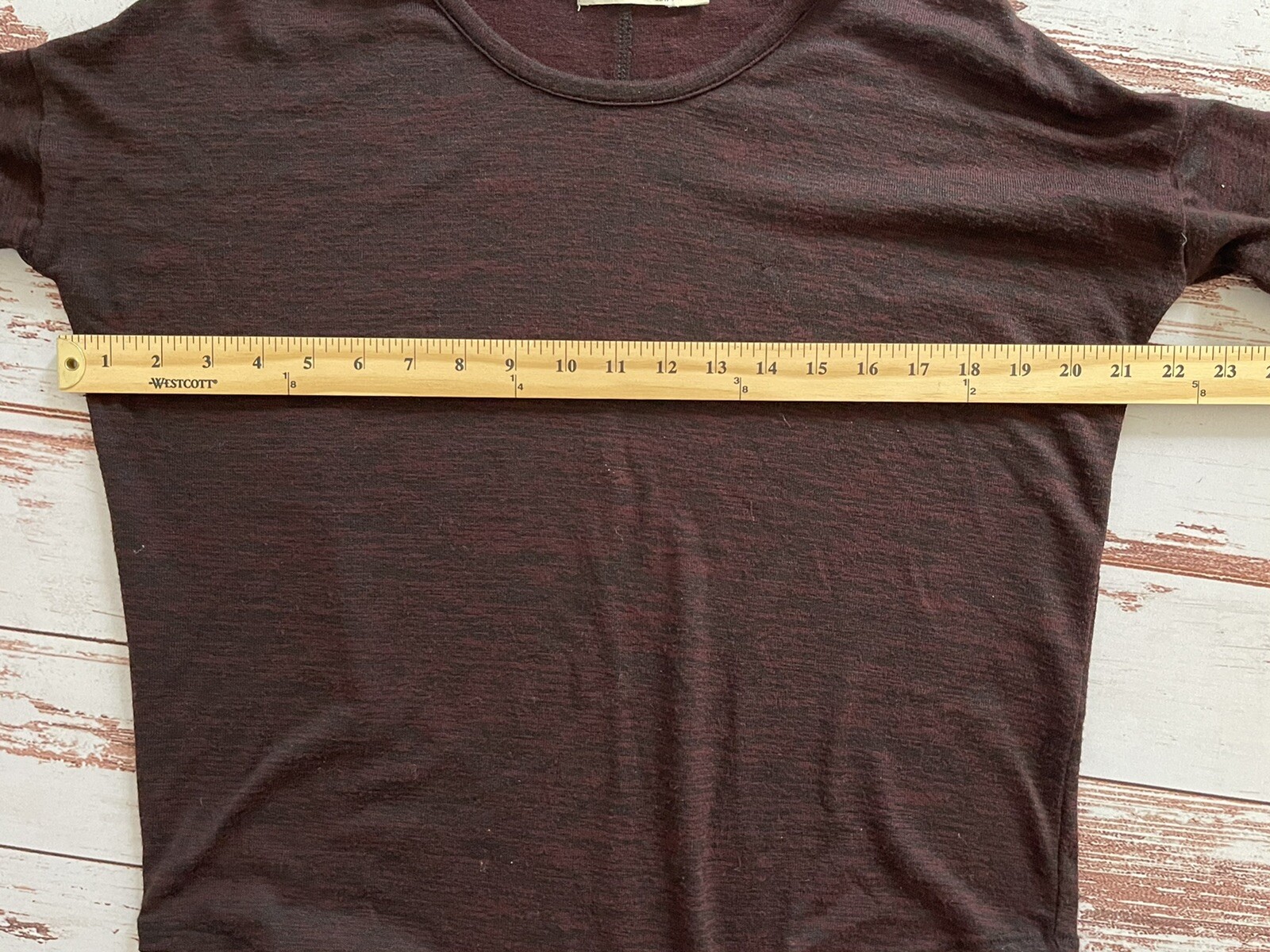 Rag & Bone Jean The Knit Vee hudson Relaxed Fit Berry Port Heathered ...