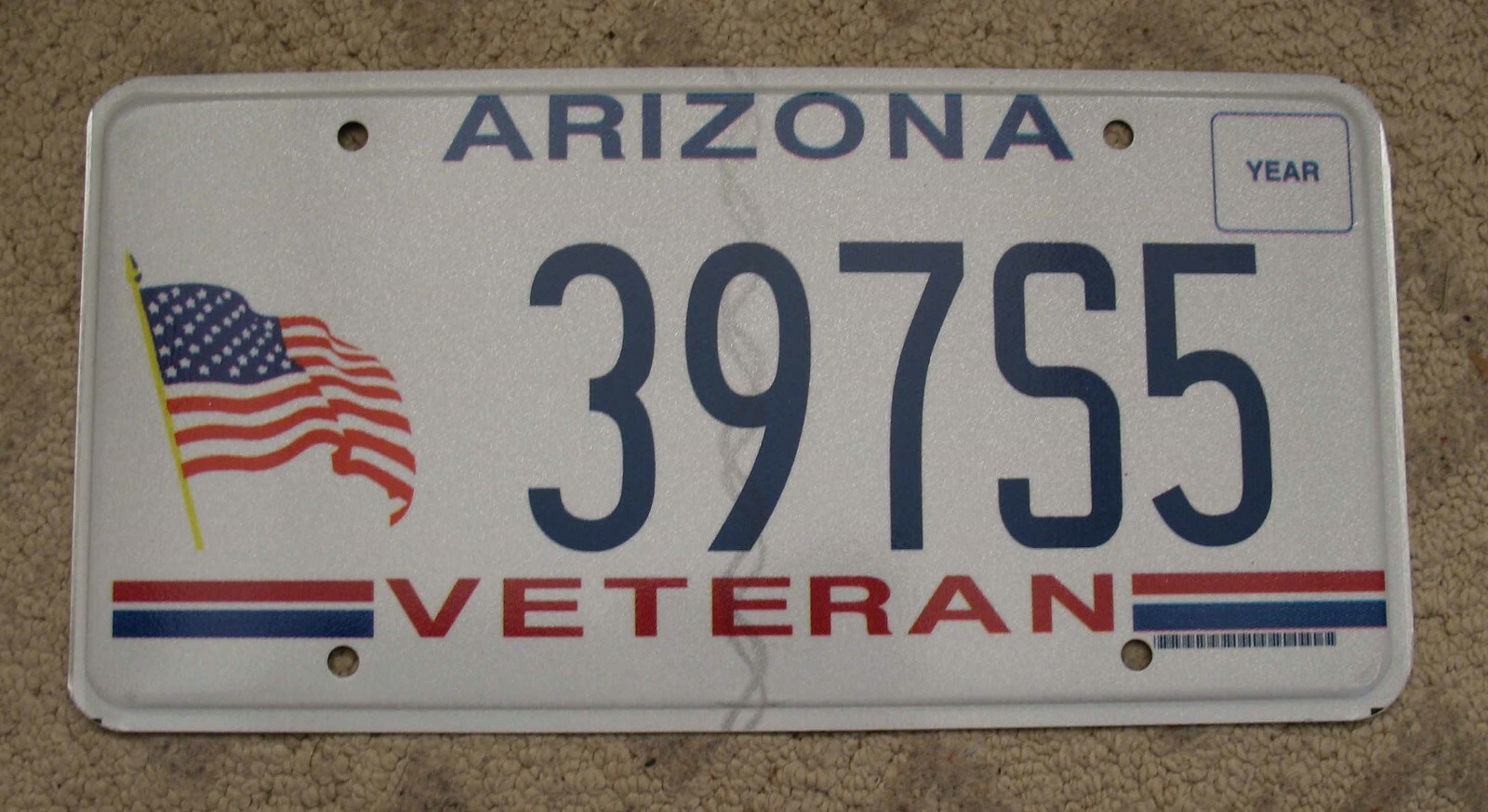 A60 - ARIZONA VETERAN LICENSE PLATE 397S5 | eBay