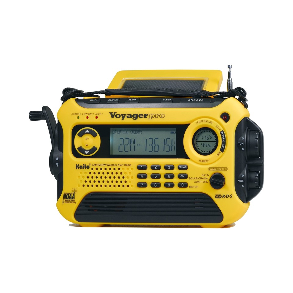 Kaito Voyager Pro KA600 Digital Solar Dynamo Crank Wind Up AM/FM/LW/SW ...