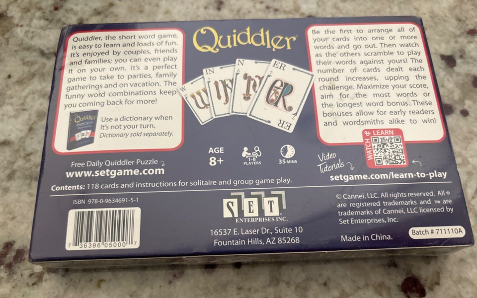 Quiddler Card Game - for the FUN of Words - The Short Word Game ...