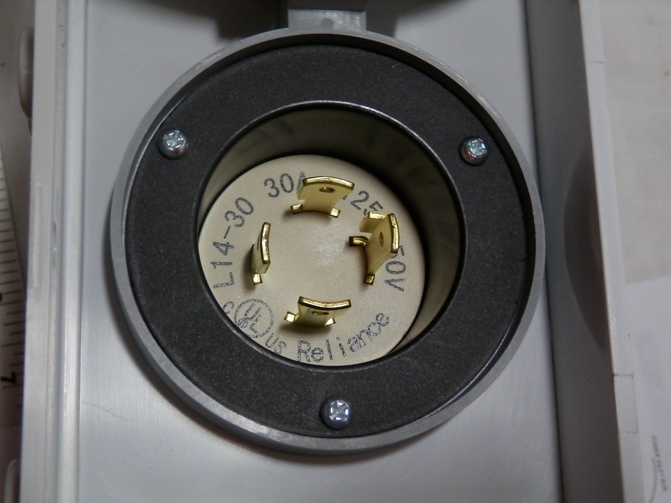 (1) NEW Reliance PBN30 30 Amp Outdoor Power Inlet Box Plastic L14-30P ...