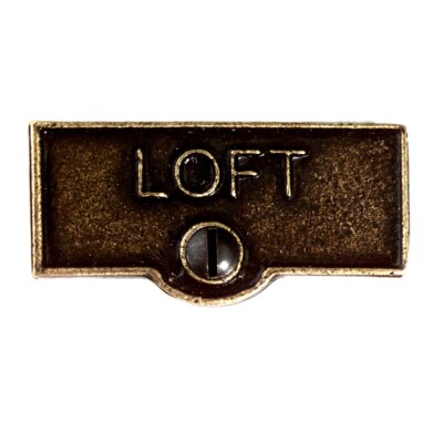 Switch Plate Tags "LOFT" Name Signs Labels Cast Brass Board Renovators ...