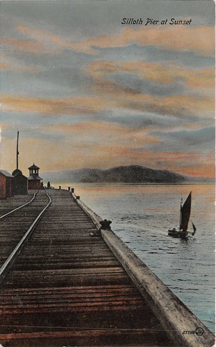 br109114 silloth pier at sunset real photo uk | eBay