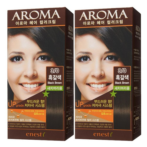 Enesty aroma hair dye for gray hair, 3/0 dark brown, 2EA | eBay