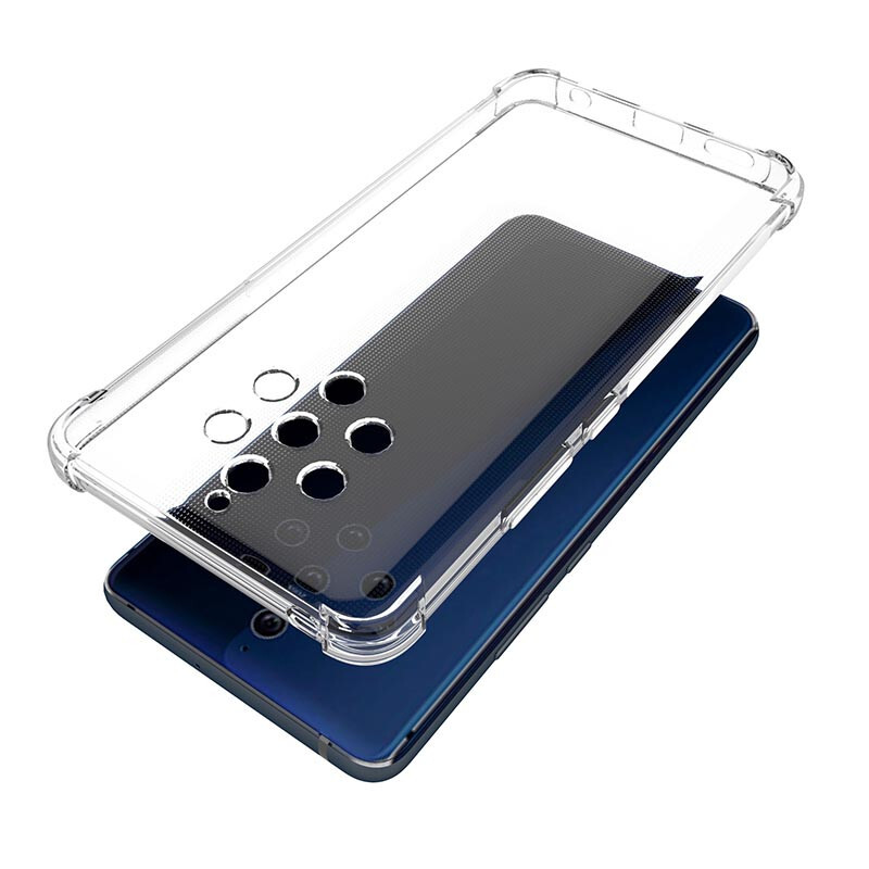 For Nokia 9 PureView Anti Impact Clear ShockProof Gel skin case back ...