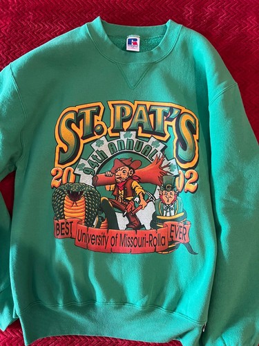 UMR Rolla Missouri - S&T Saint Patrick's Day Crew Sweatshirt 2002 Green ...