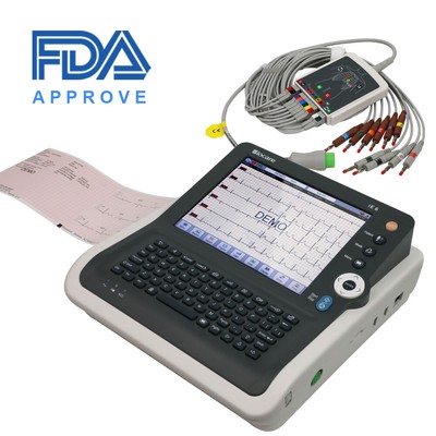 12 Lead ECG Machine QRS Detection HRV Acquisition, S-T segment ...