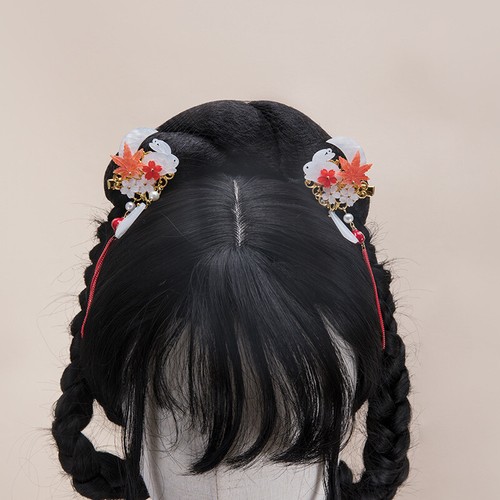 Handmade Chinese Hairpin Kawaii Rabbit Tassel Red Lantern Hair Clip ...