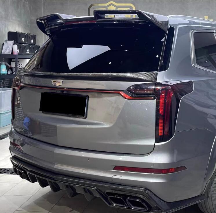 For 2020-2024 Cadillac XT6 Real Carbon Fibre Rear Roof Spoiler Lip Tail ...