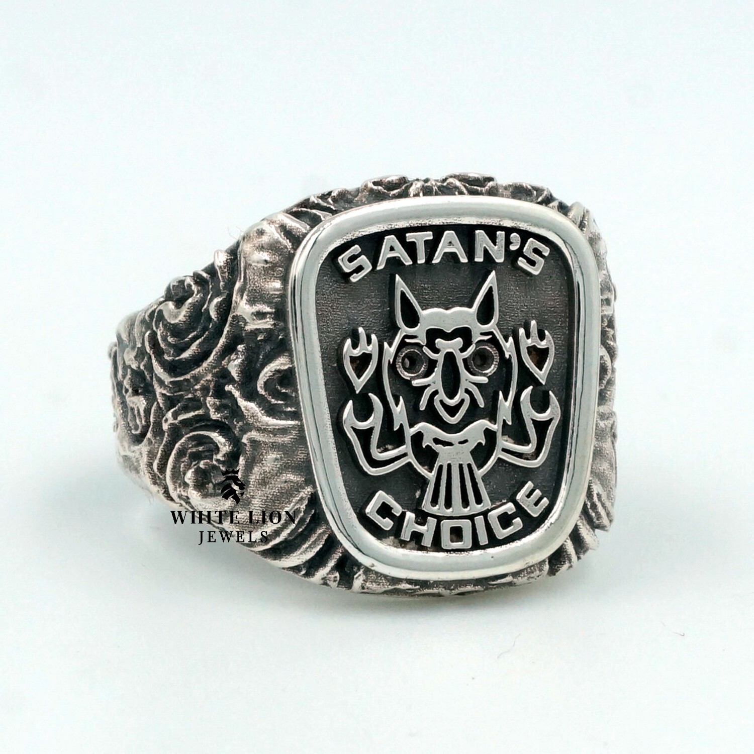 Satan's Choice 925 Solid Sterling Silver Men's Biker Motorcycle Club ...