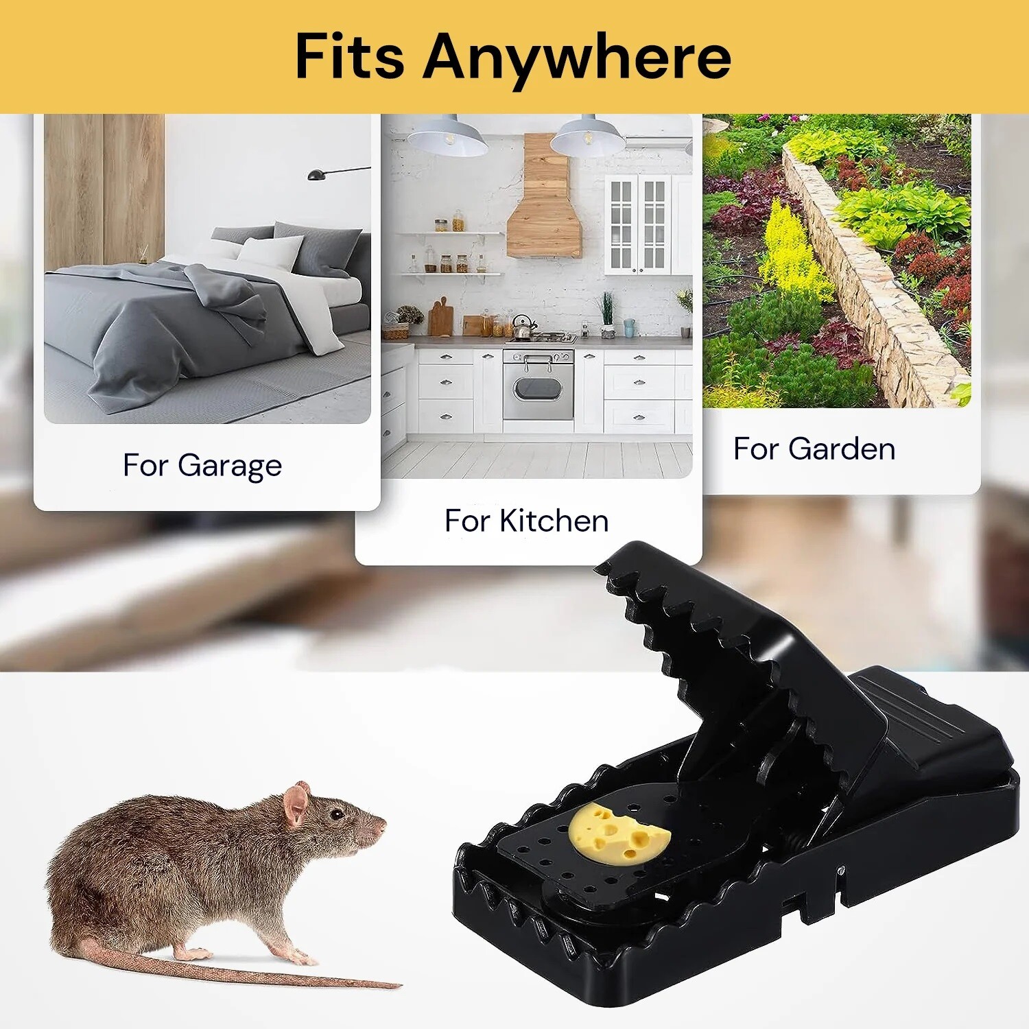 Mouse Traps Reusable Mice Rat Trap Safe Snare Catcher Mousetrap for ...