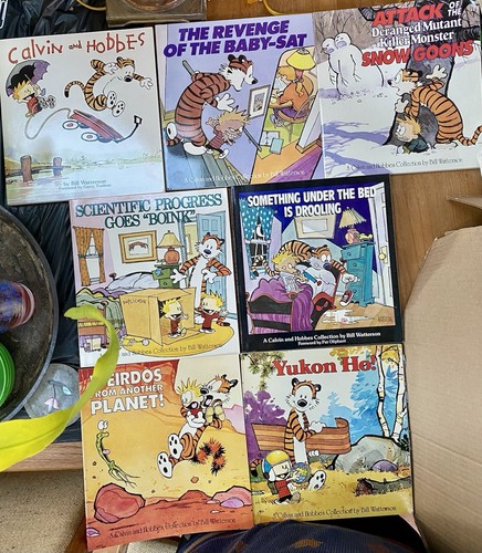 Calvin And Hobbes Lot of 7 Paperback Comic Books Bundle | eBay