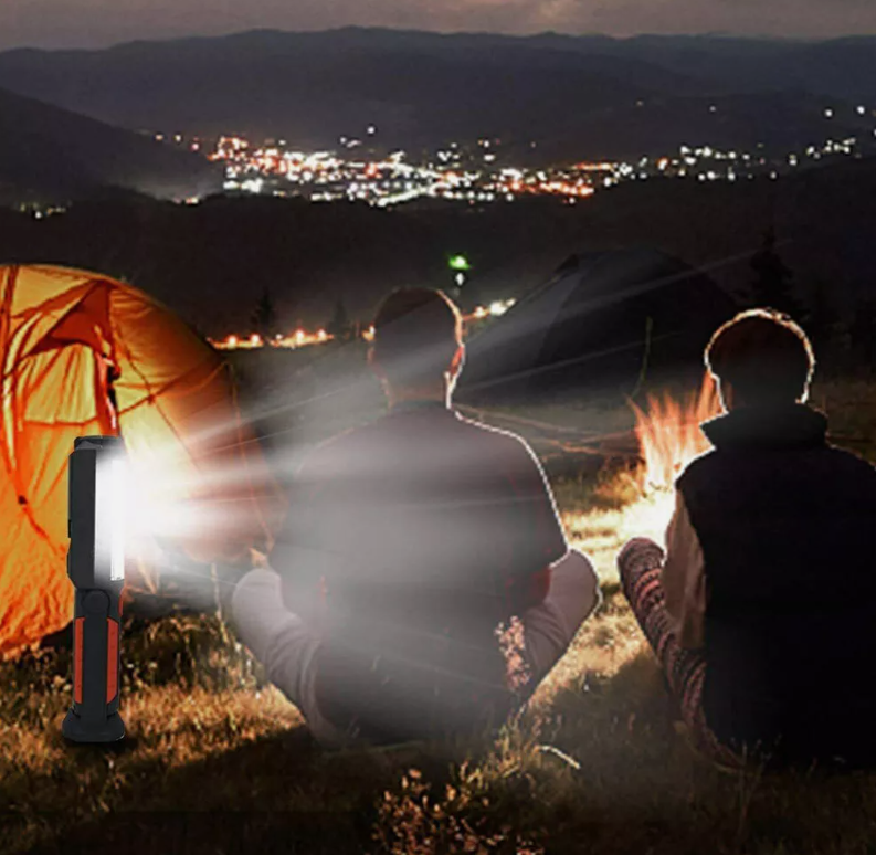 LED COB Hand Torch Magnetic Rechargeable Work Lamp Car Workshop ...