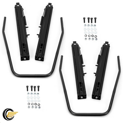 Pair Universal Car Racing Seat Slider Seat Mounting Rail Track Bracket ...