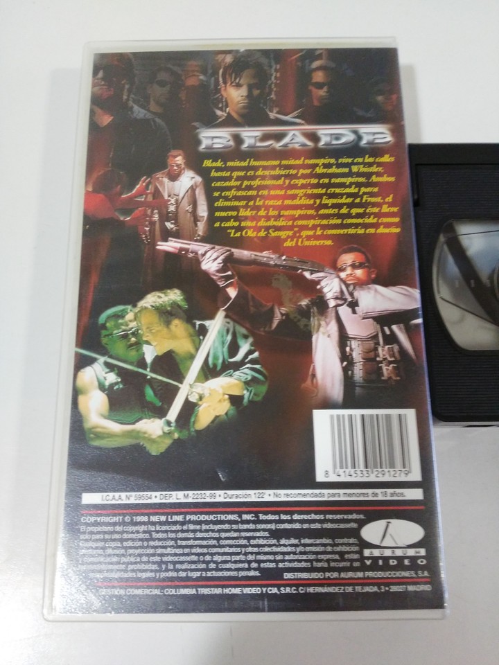 BLADE Wesley Snipes Stephen Dorff Stephen Norrington VHS Tape Spanish ...