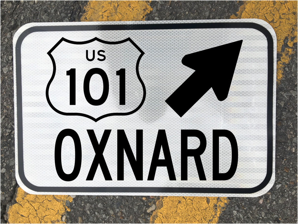OXNARD California US 101 Highway road sign 12"x18" DOT style | eBay