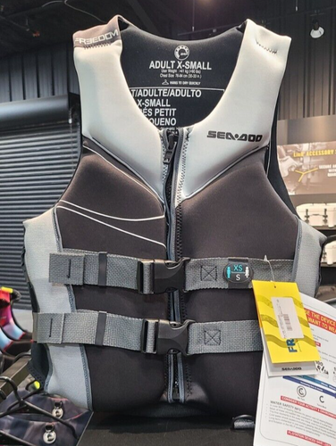 NEW Sea-Doo Unisex Freedom Stream PFD/Life Jacket GRAY/BLACK | eBay