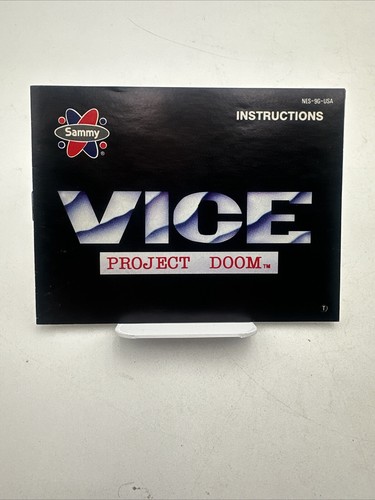 VICE Project Doom NES Manual Nintendo Instruction Booklet Sammy Genuine ...