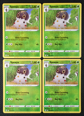 Pokemon Cards 4x Spewpa 012/163 Reverse Holo Playset Battle Styles NM/M ...
