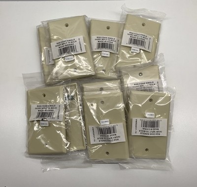 10 Pack Amertac RG6 Coax Wall Plates VWRG6IV1-10 | eBay