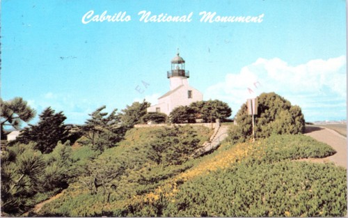 Postcard CA The Old Lighthouse atop Point Loma - Cabrillo National ...