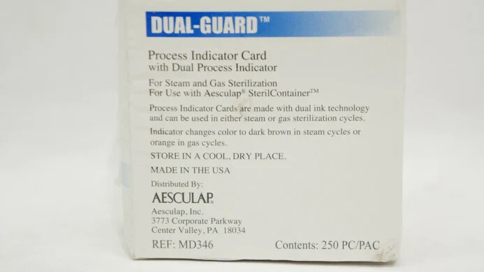 Aesculap MD346 Dual-Guard Process Indicator Card (Qty-250) (RRR-3) | eBay