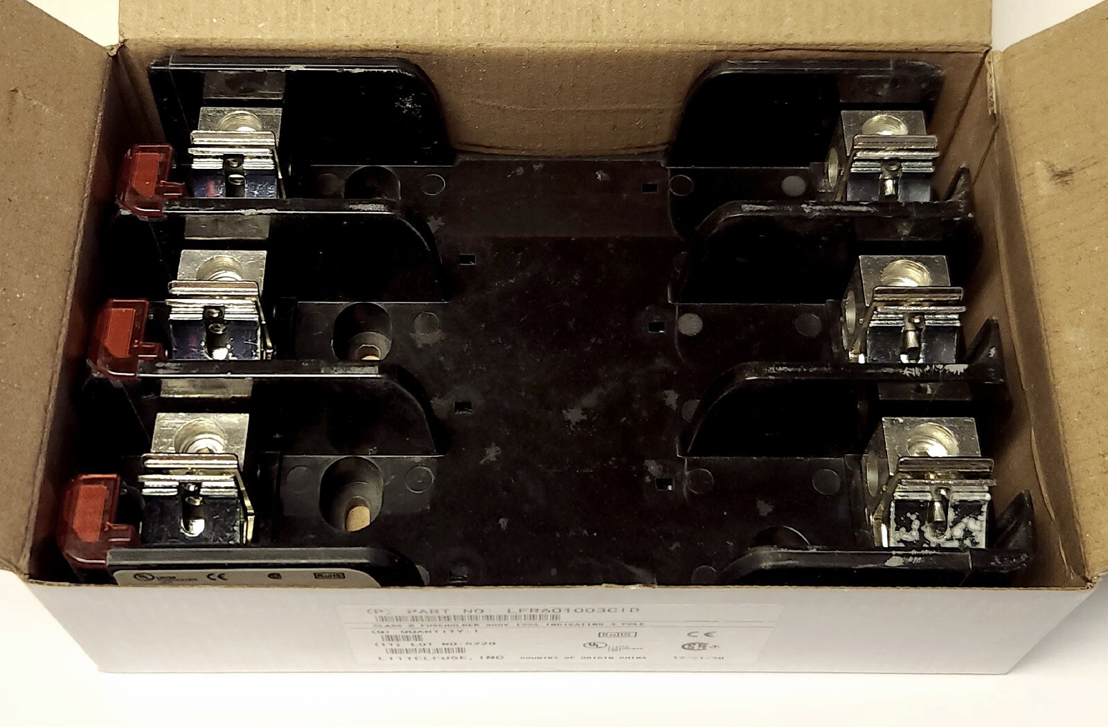 LITTELFUSE LFR601003CID 3 Pole 100 AMP 600 VAC Indicating Fuse Holder ...