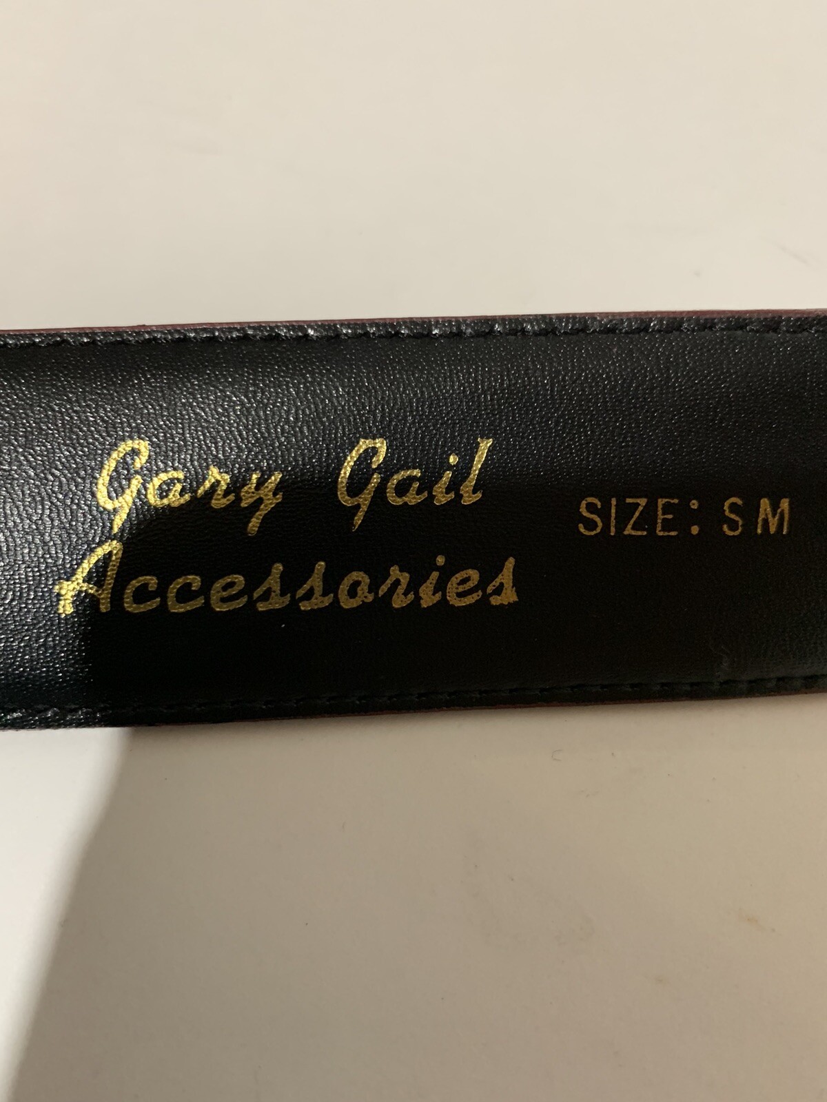 Gary Gail Belt Dallas Red 1970s Mod Boho Suede w/Gold… - Gem