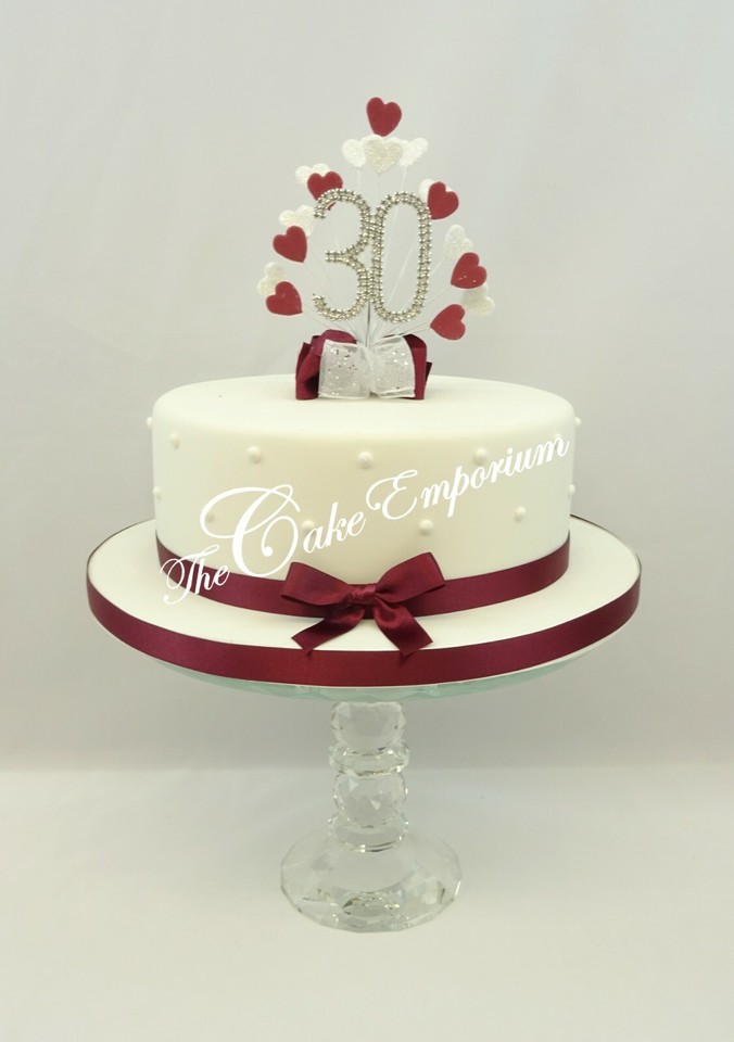 30th CAKE TOPPER HEART BURST SPRAY DIAMANTE BIRTHDAY NUMBER CAKE ...