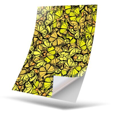 1 x Vinyl Sticker A4 - Pretty Yellow Butterfly Print #14185 | eBay
