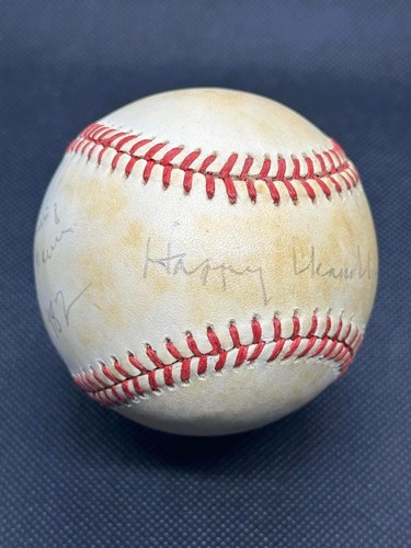 AB Happy Chandler Hall of Fame 1982 Signed Baseball Beckett COA HOF ...