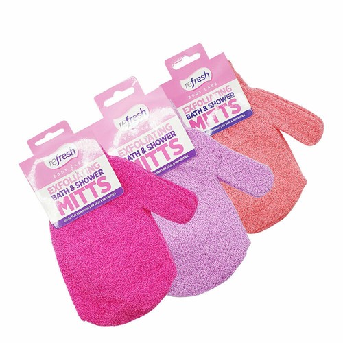 Exfoliating Gloves Skin Body Bath Shower Mitts Mittens Scrub Massage ...