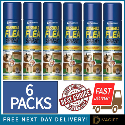 FLEA KILLER SPRAY AEROSOL ANIMAL DOG CAT PET BED FURNITURE FLEA CARE ...