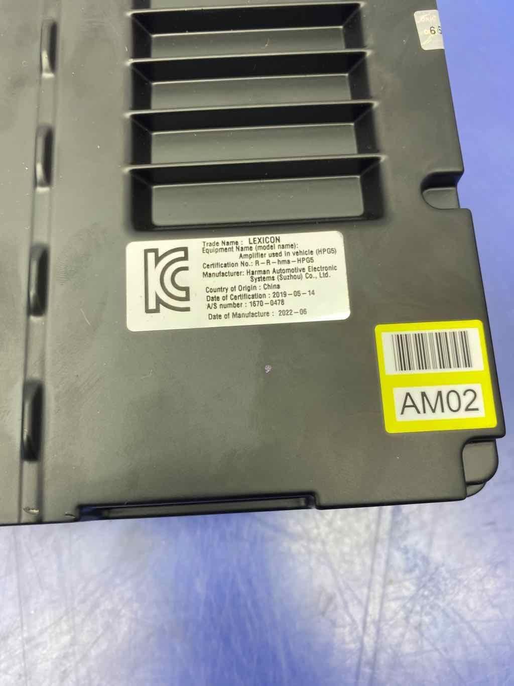 2022 - 2023 GENESIS GV70 LEXICON HARMAN AUDIO SOUND STEREO AMPLIFIER ...