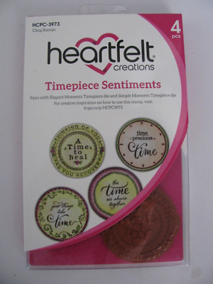 Heartfelt Creations TIMEPIECE SENTIMENTS Cling Stamps 4 Pieces NIP | eBay