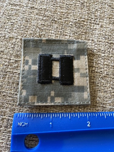 US Army Captain CPT O-3 Rank ACU Hook / Loop Pattern Military Patch ...