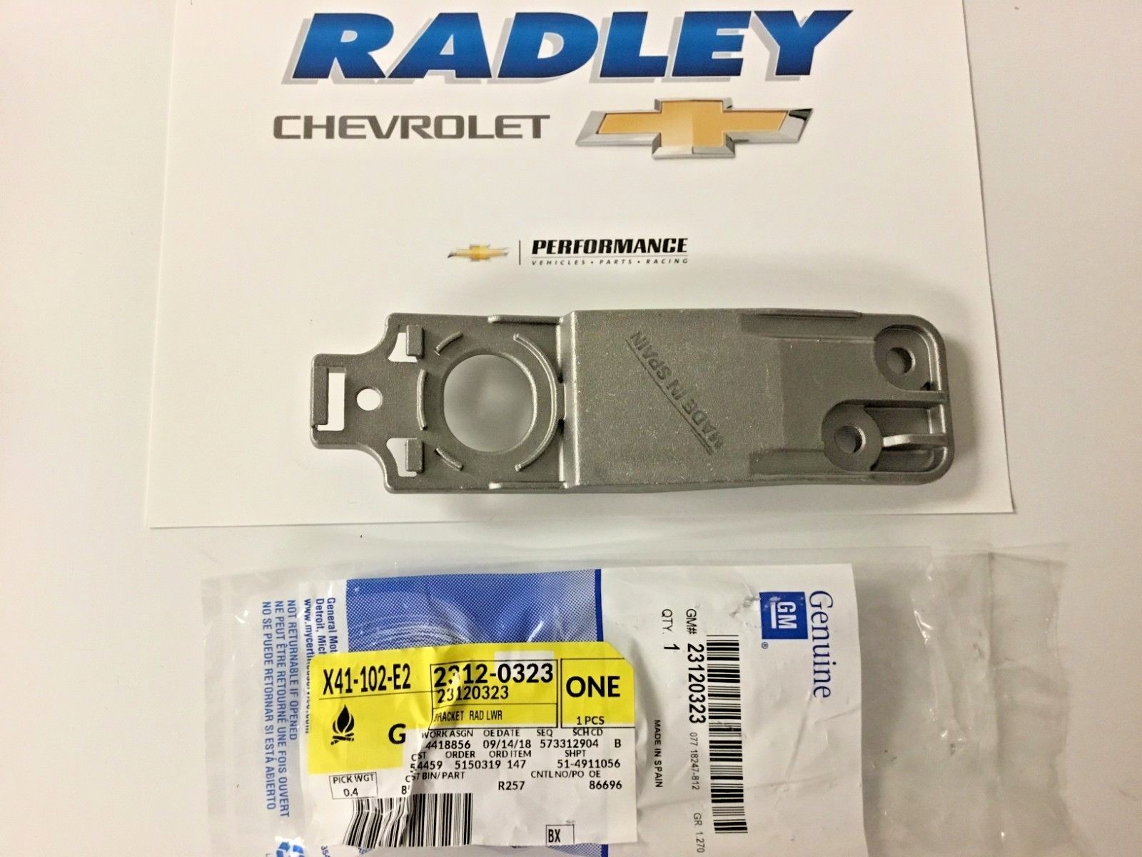 NEW GM OEM-Radiator Lower CHEVROLET Bracket 23120323 FACTORY B85 | eBay