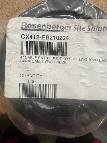 CX412-EB210224 - Rosenberger 4" Cable Entry Boot for two 10mm & two ...