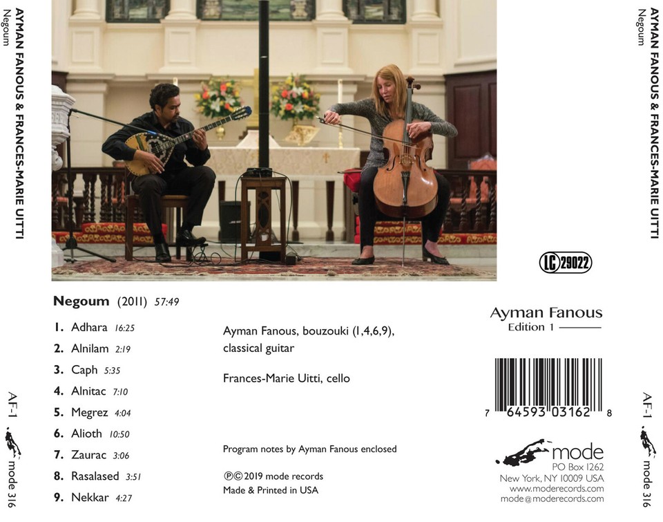 AYMAN FANOUS & FRANCES-MARIE UITTI: Negoum. Mode Records | eBay