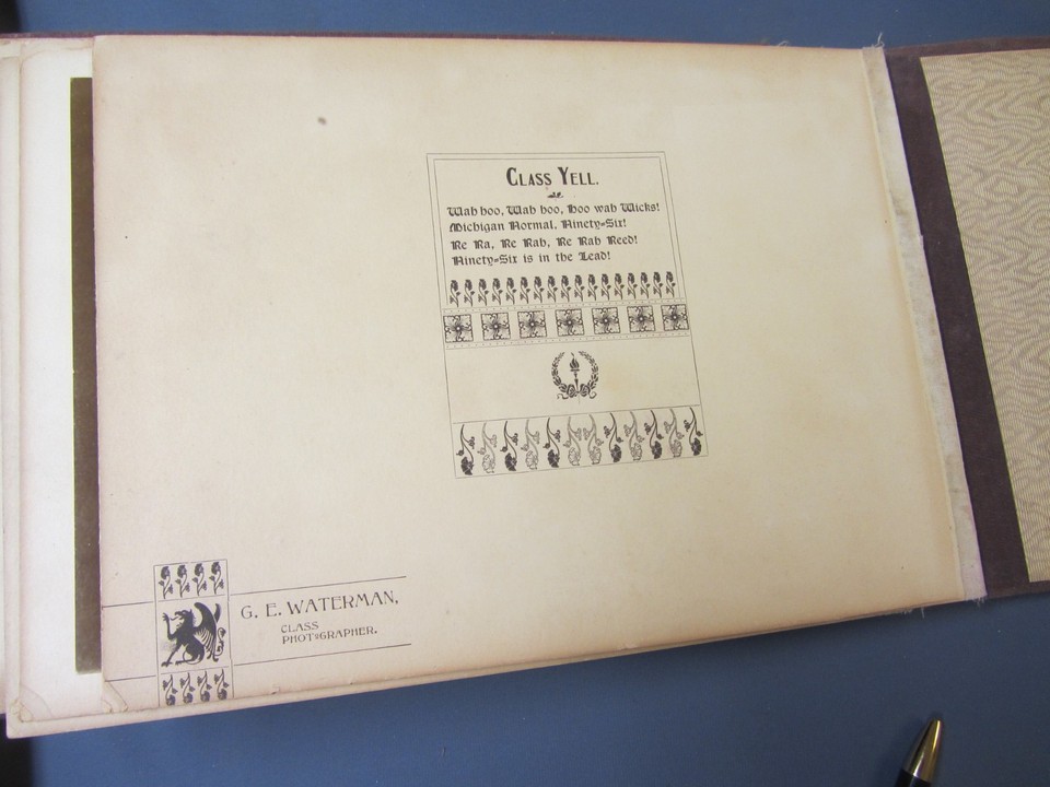 Michigan State Normal School Class of '96 Photo Album Yearbook Real ...