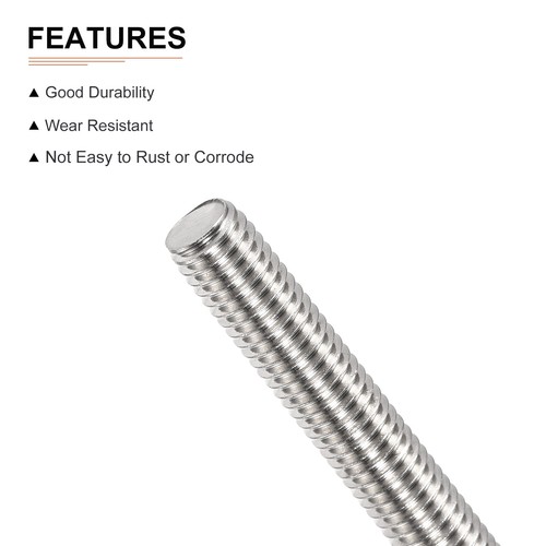 1Pack M10x1.5x200mm Fully Threaded Rod 304 Stainless Steel Rods Bar ...